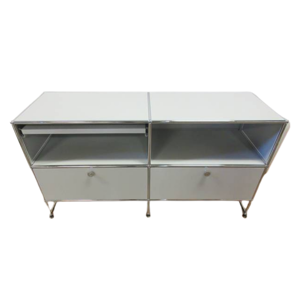 USM Haller Console / Cabinet with Pull-Out Desk and 2 Drawers in Light ...