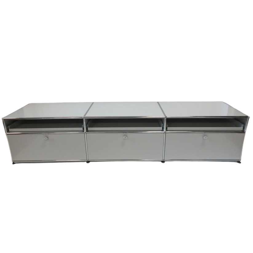 USM Haller Console 3x2 with 3 Drawers + 3 Pull-Out Shelves in Light Gr ...