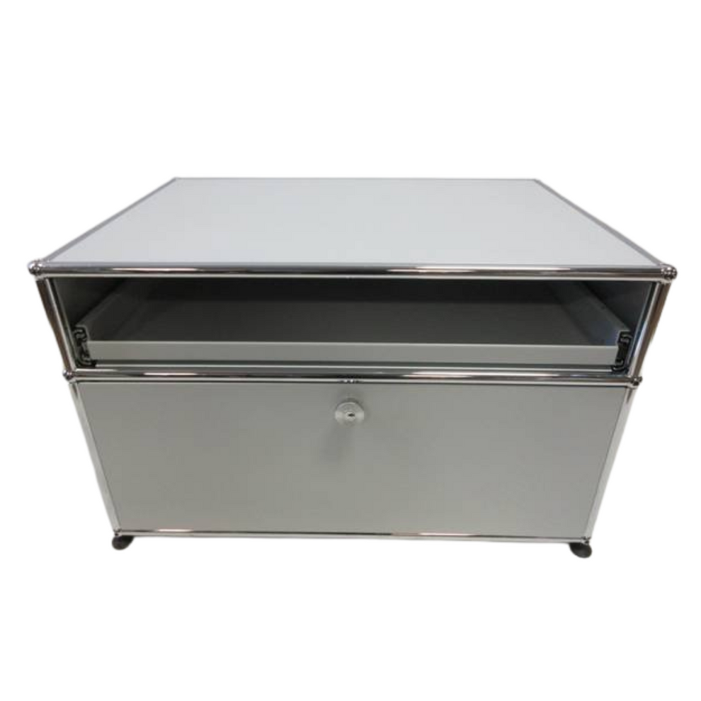 USM Haller Console / Nightstand with 1 Drawer + Pull-Out Shelf in Ligh ...