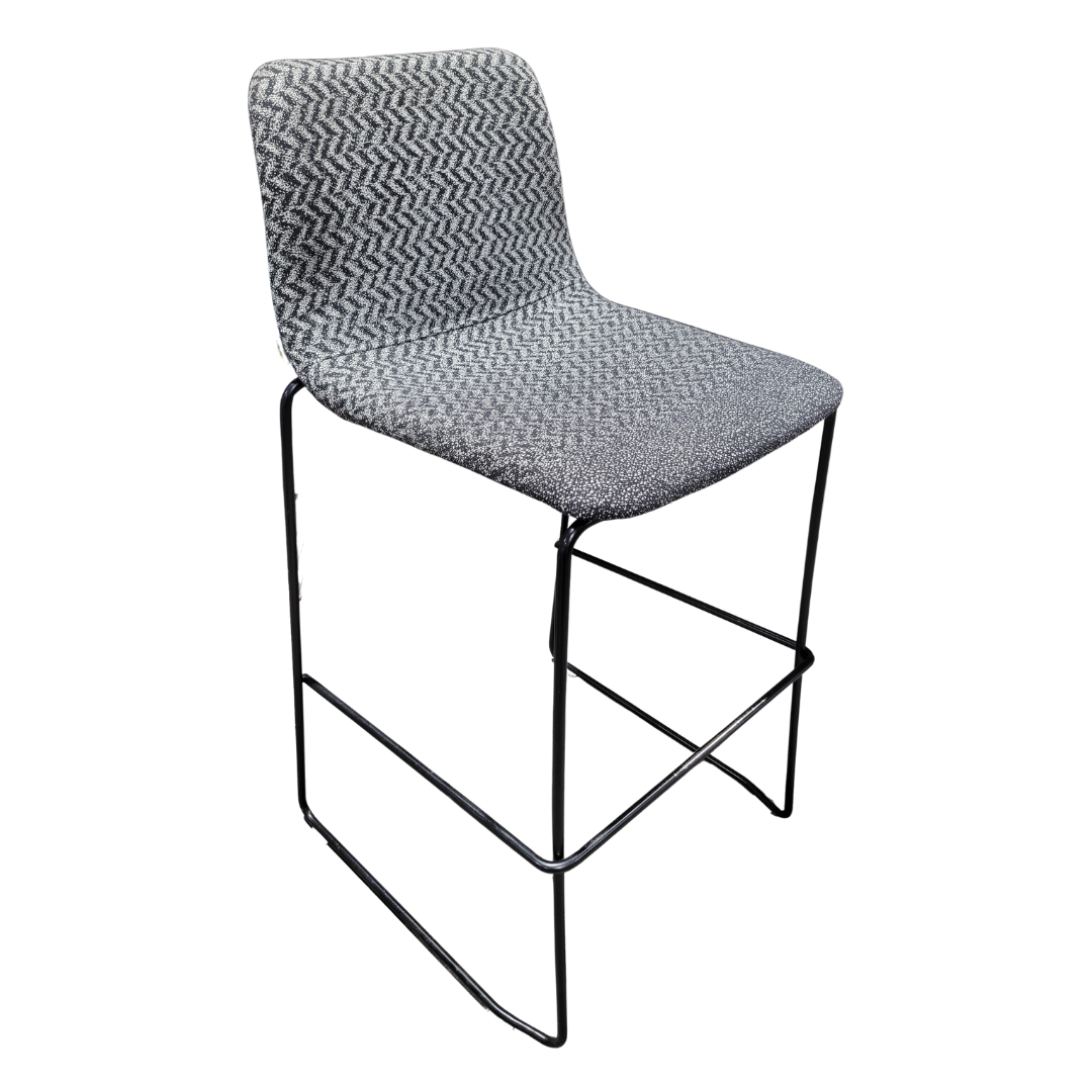 NaughtOne Polly Bar Height Stool in Black and White Pattern – Bygone Icons