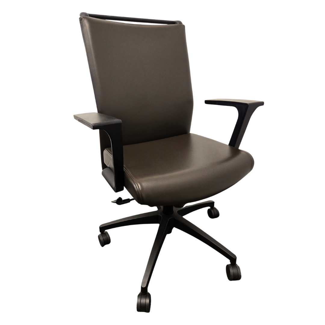 SitOnIt Sona Conference Chair in Brown Eco-Leather – Bygone Icons